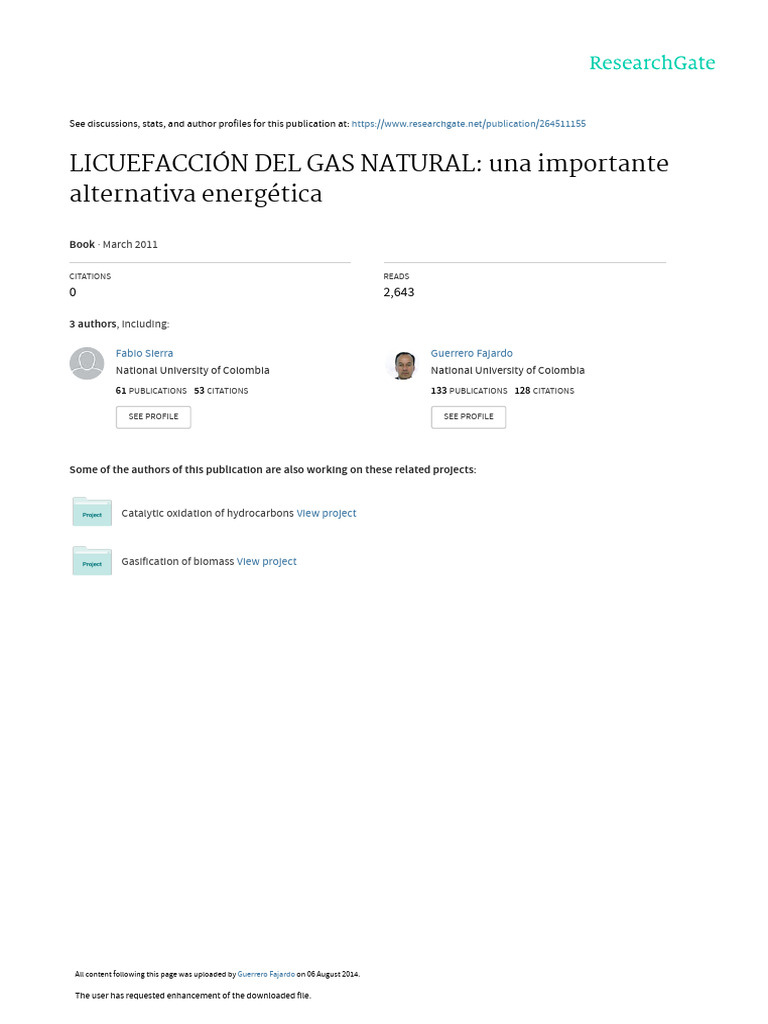 LICUEFACCIÓN DEL GAS NATURAL - Una Importante Alyernativa Energetica ...