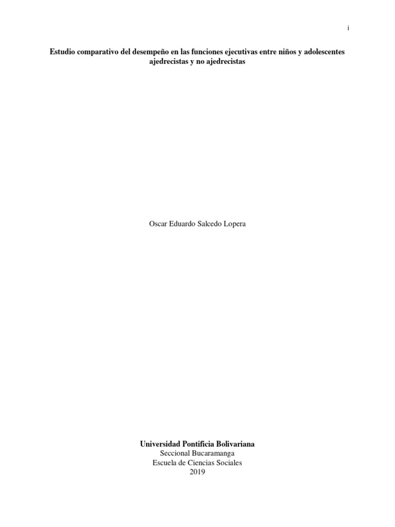 CBIB-003 - Colombia - Estudio Comparativo de Ajedrecistas | PDF ...