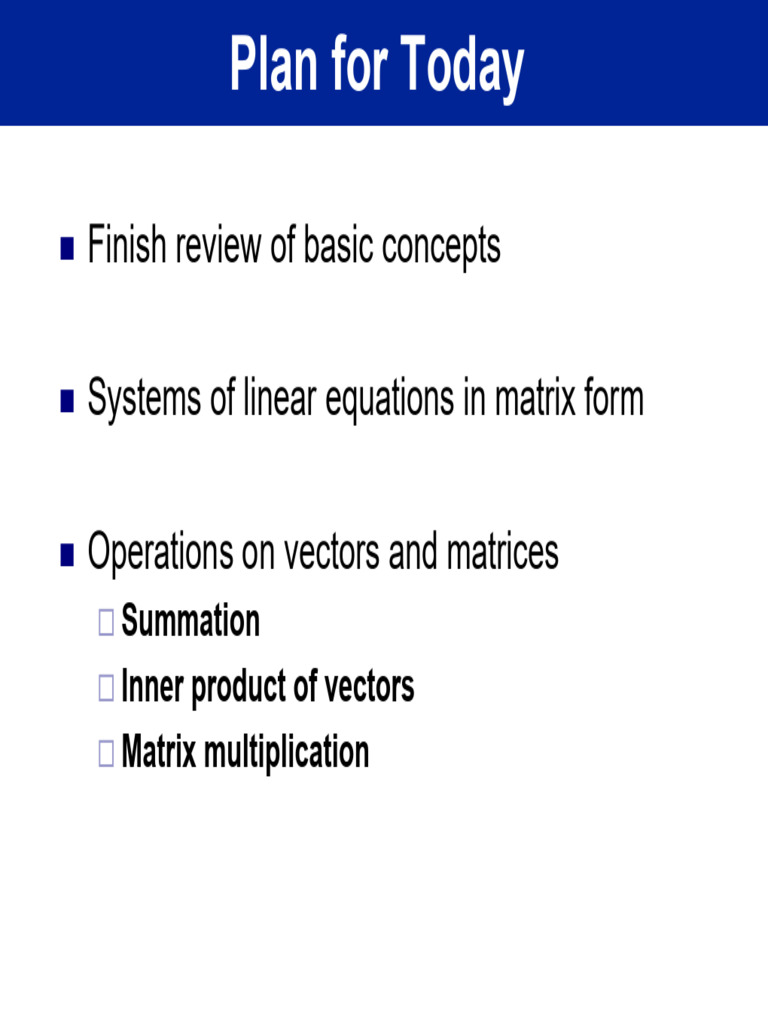 001 - Lecture - 2 - Equilibrium - Matrix Algebra | PDF | Matrix ...