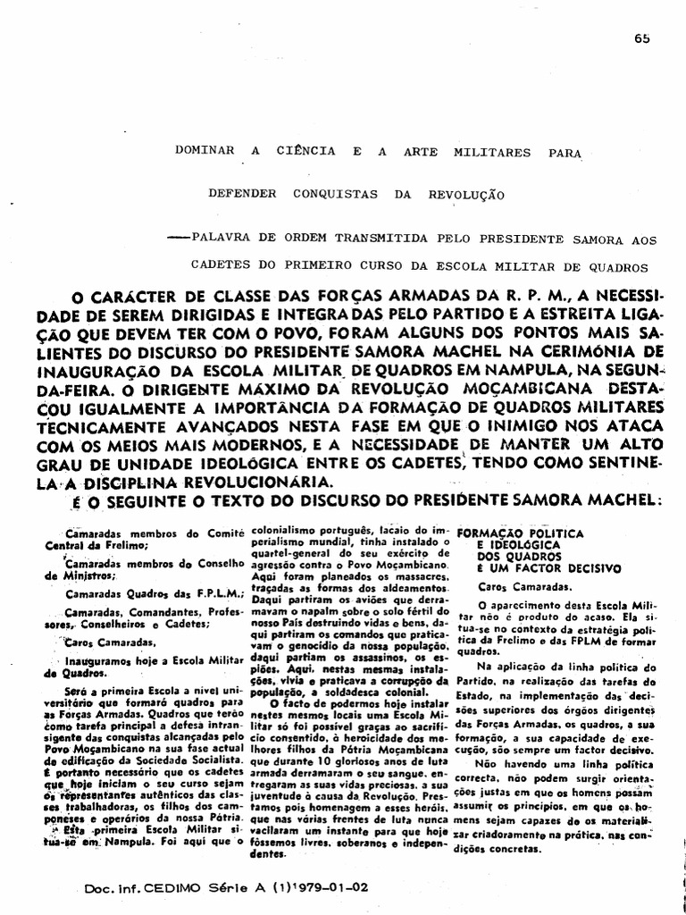 Discurso Samora | PDF