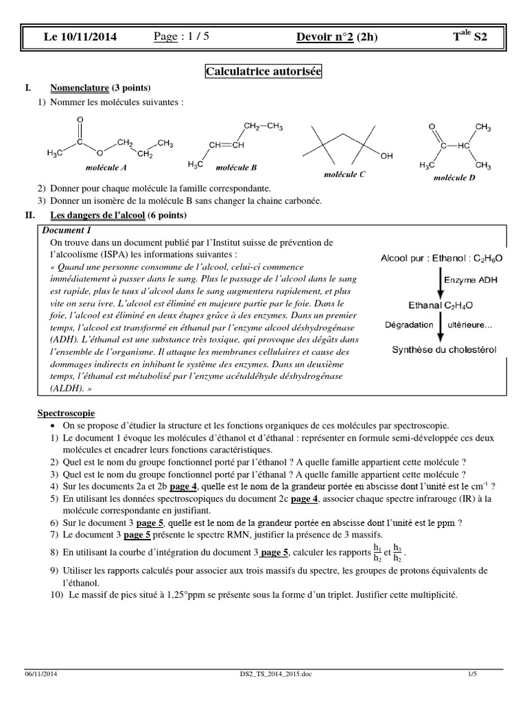 Devoir 2 Modele 1 Enonce 1 | PDF | Art | Sciences et mathématiques
