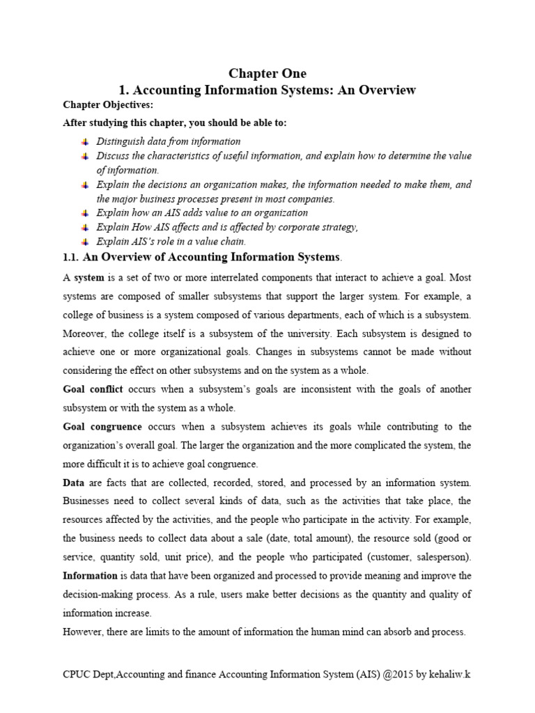 Ais CH - 1 | PDF | Audit | Financial Audit
