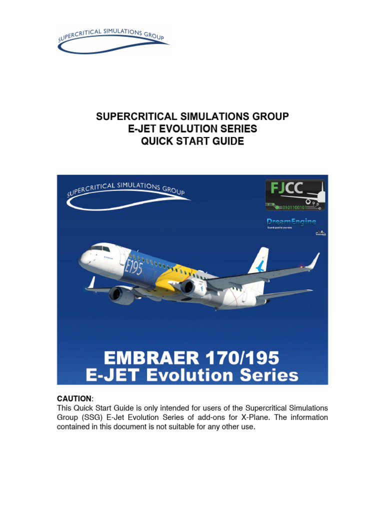 SSG E-Jet Evolution Quick Start Guide | PDF | Takeoff | Air Traffic Control