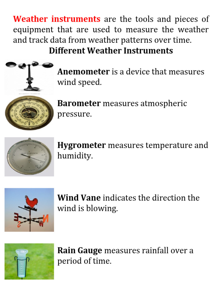 Essential Weather Instruments Explained | PDF