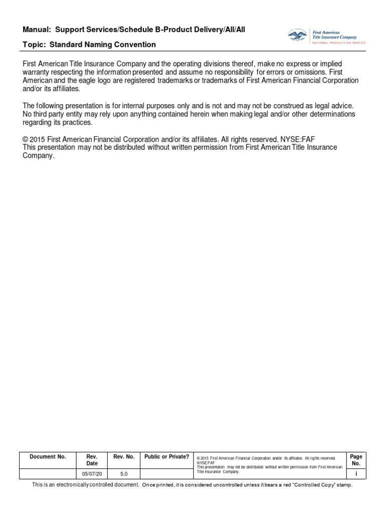 Standard Naming Convention | PDF