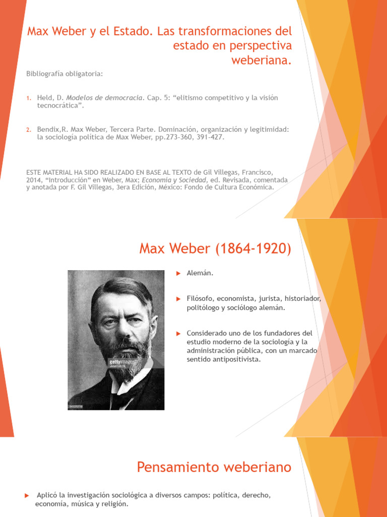 Transformaciones del Estado en Weber | PDF | Max Weber | Sociología