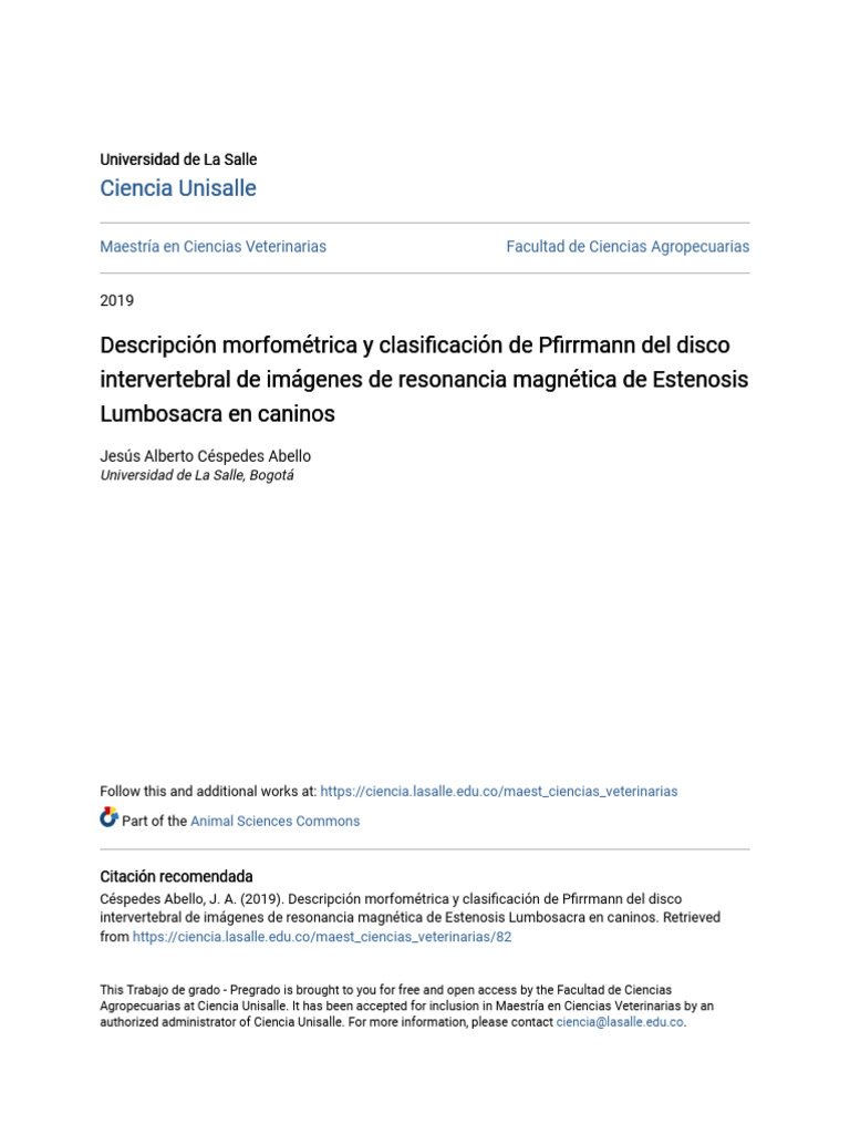 Clasificación de Pfirrmann del | PDF | Articulación | Citocina