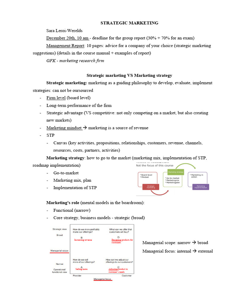 Strategic Marketing Insights and Frameworks | PDF | Marketing ...