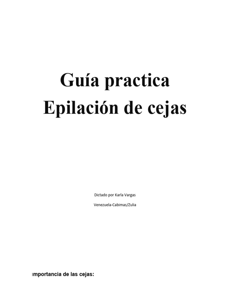 Guia Practica Cejas 2 | PDF | Ceja | Pelo