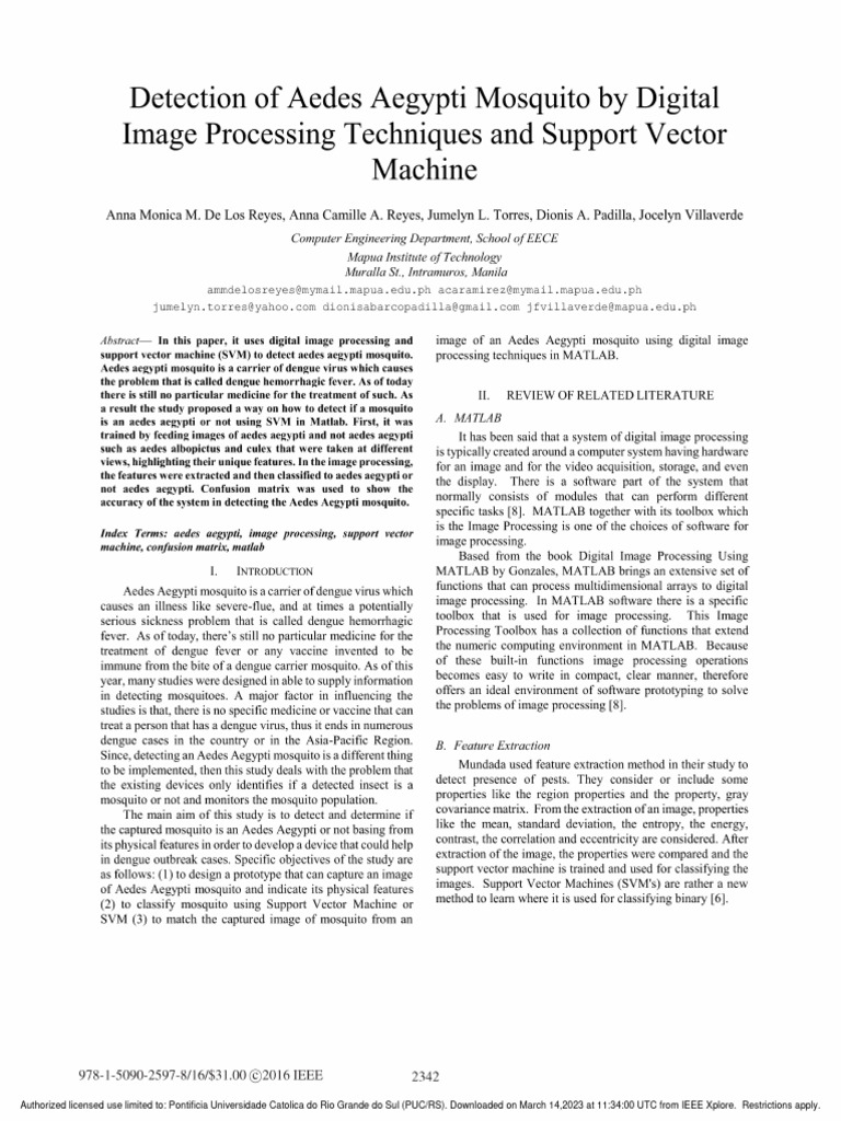 Detection of Aedes Aegypti Mosquito by Digital Image Processing ... Detection of Aedes Aegypti Mosquito by Digital Image Processing ...