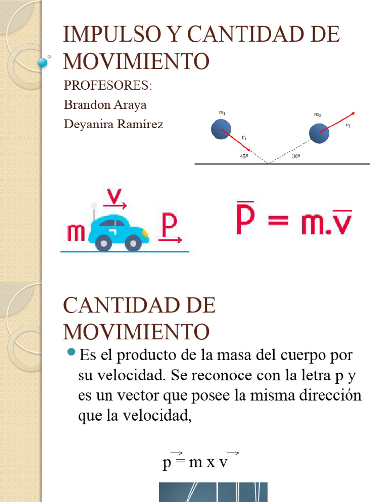 Impulso y Cantidad de Movimiento | Descargar gratis PDF | Fuerza | Mecánica