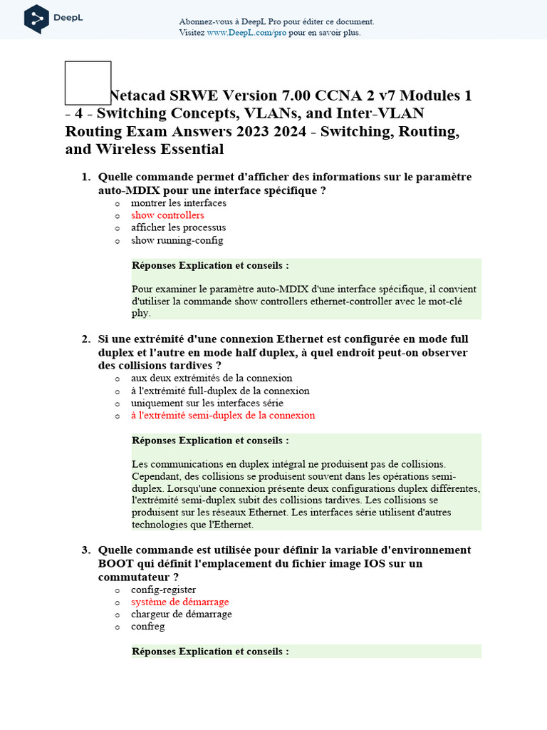 Cisco Netacad SRWE Version 7 FR | PDF | I Pv6 | Adresse IP