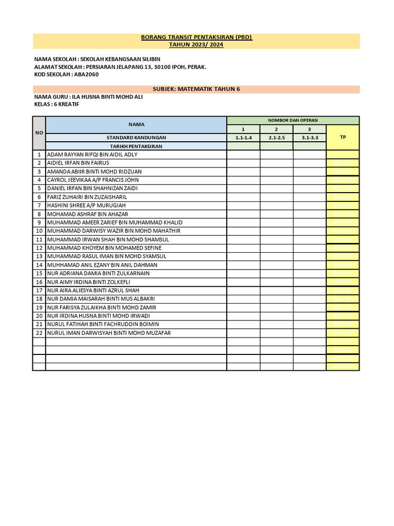 MT 6d REKOD TRANSIT | PDF