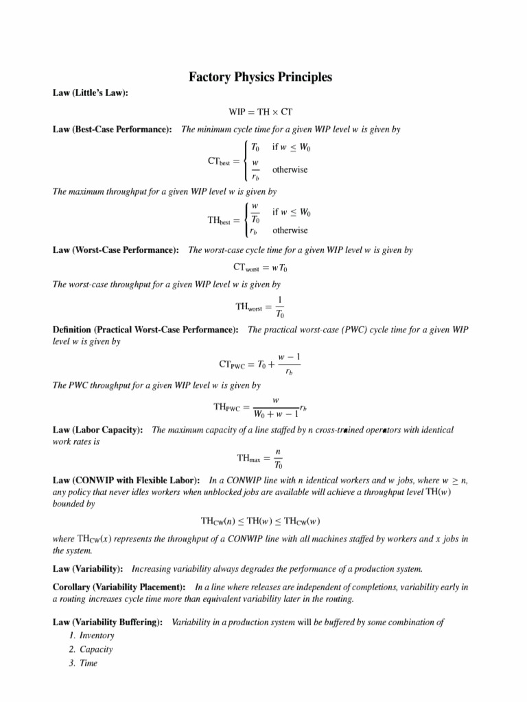 Factory Physics | PDF | Applied Mathematics