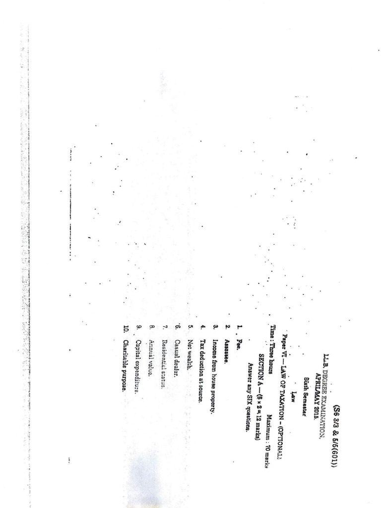 Sixth Sem Previous Papers | PDF