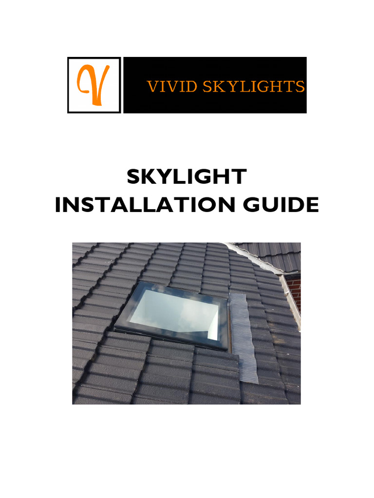 (ID15g) Vivid Skylights Installation Guide | PDF | Roof | Humidity