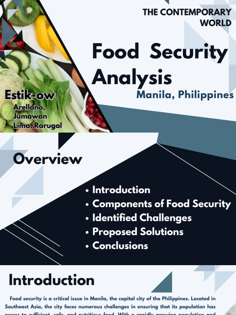 Food Security - ESTIK OW | PDF | Food Security | Malnutrition
