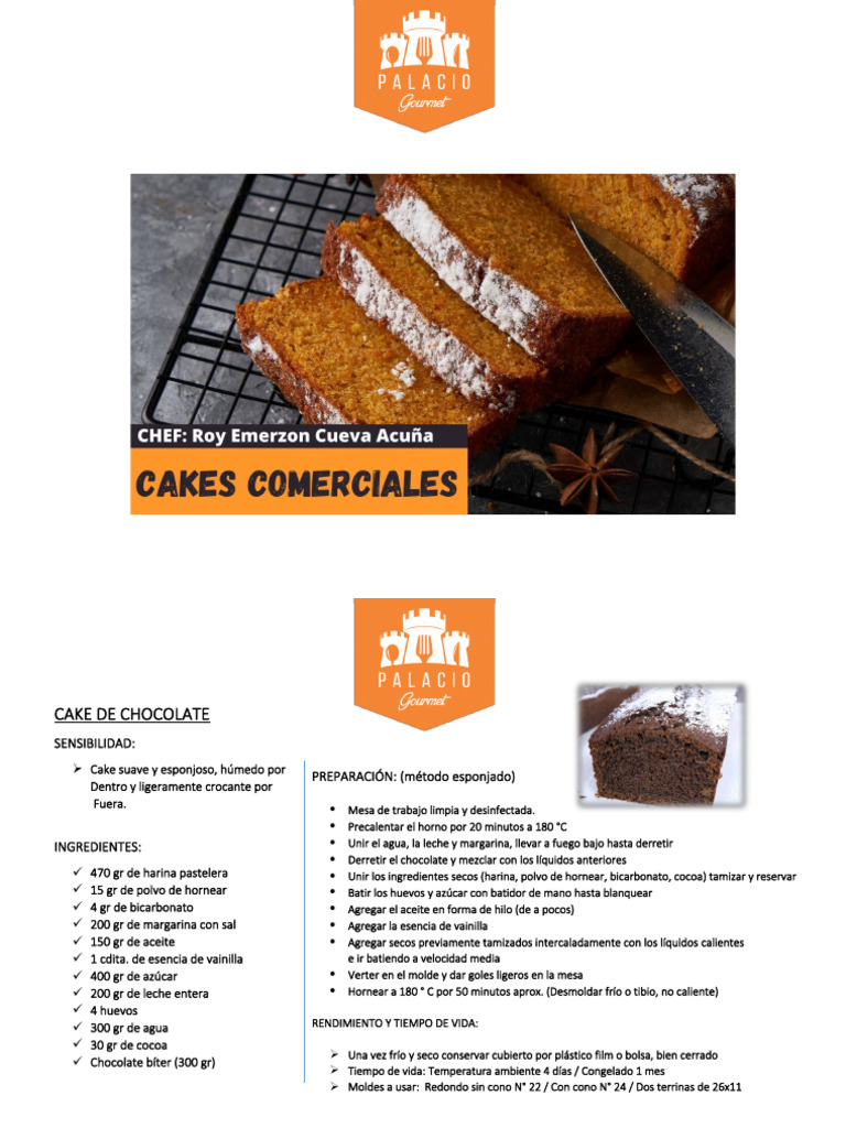 Cakes Comerciales | PDF