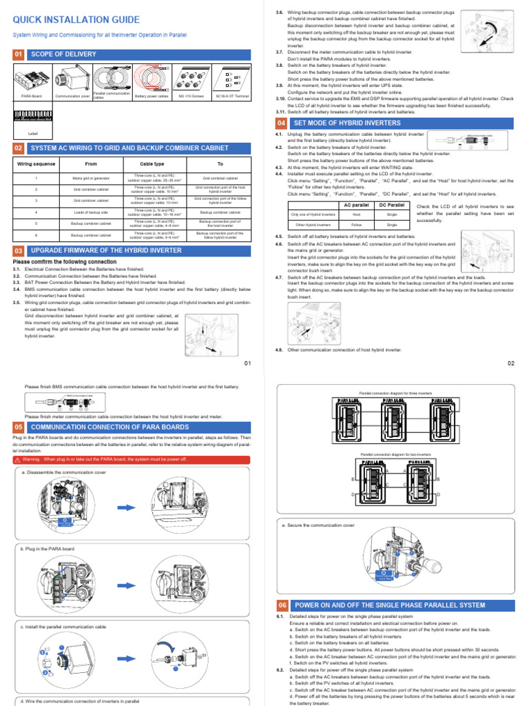 Neovolt Battery Inverters Parallel Wiring Diagram. | PDF | Electrical ...