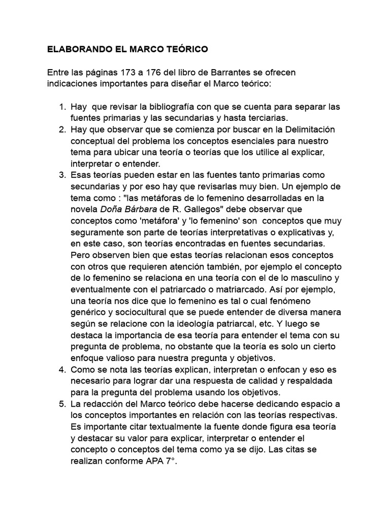 Elaborar el marco te髍ico | PDF | Teoría | Paradigma