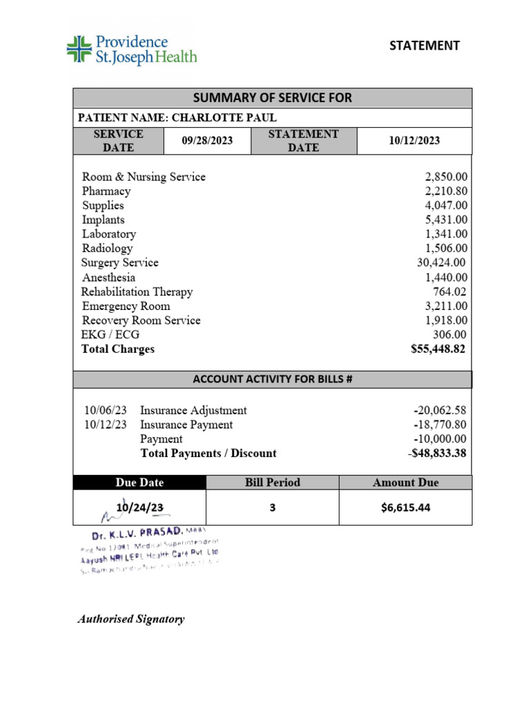 Hospital Bills | PDF