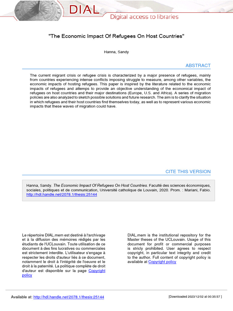 Sandy - 55891800 - 2020 | PDF | Immigration | Human Migration