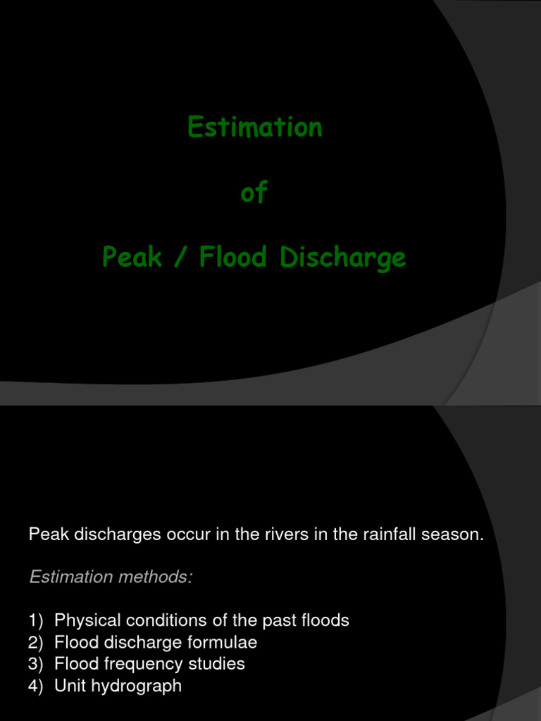 8 Estimation of Peak Flood Discharge | PDF