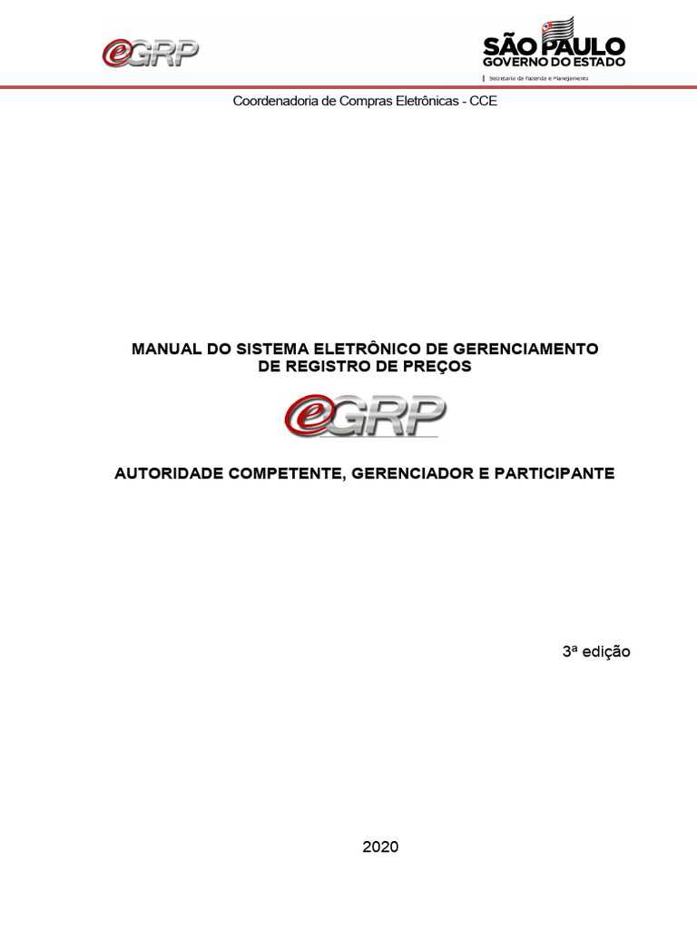 Manual Do Sistema e-GRP | PDF
