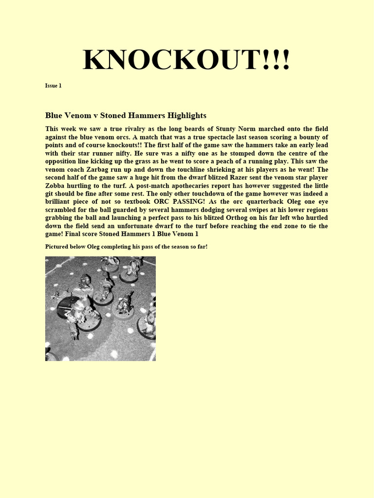 KNOCKOUT 1 | PDF