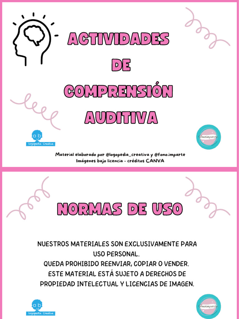 Actividades de Comprensión Auditiva | PDF