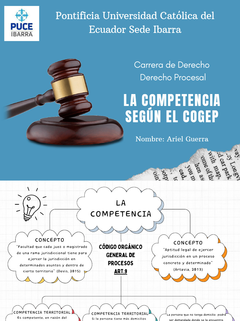 La Competencia Según El COGEP | PDF | Jurisdicción | Justicia
