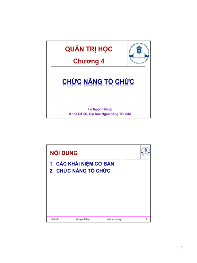 2021-2022 HK1 QTH CLC - Ch4 - To-Chuc | PDF