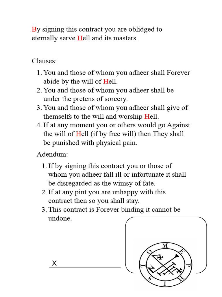 Infernal Contract | PDF | Law | Religion & Spirituality