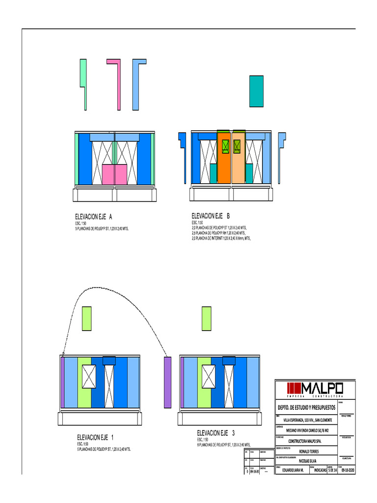 Elevaciones y Planos de Poligyp 1:50 | PDF