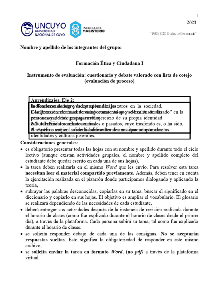 Eje 2.1. y 2.2. Diversidad como valor y derecho. Identidades y culturas ...