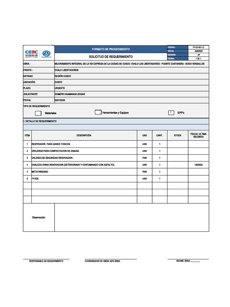 Req. de Epps 1-1 | PDF