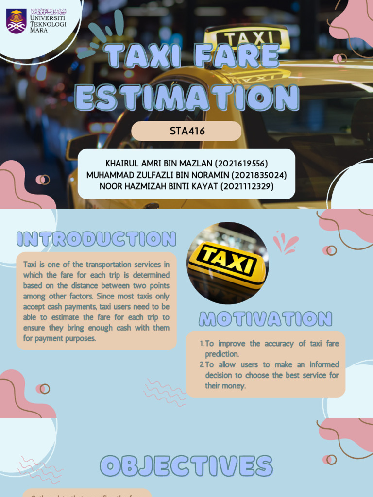 Taxi Fare Estimation | PDF