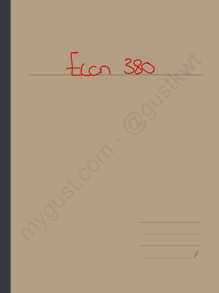 ECON 380 Notes and Exams MyGUST | PDF | Standard Deviation | Mathematics