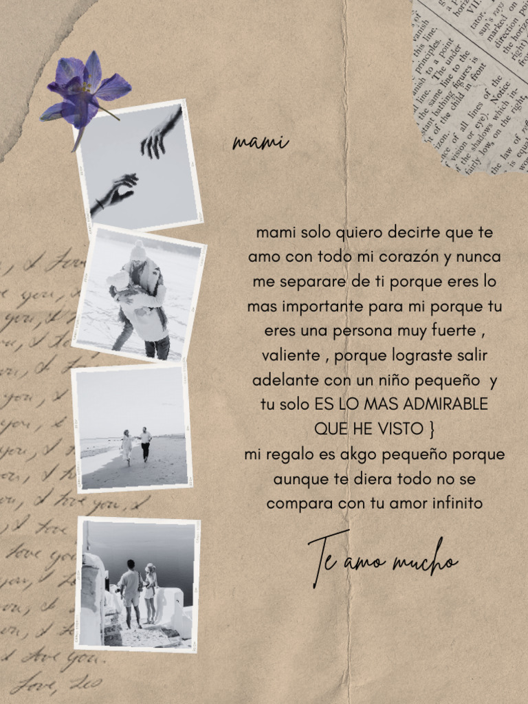 Documento A4 de Carta de Amor para Alguien Especial de Amor y Amistad Con Fotos | PDF