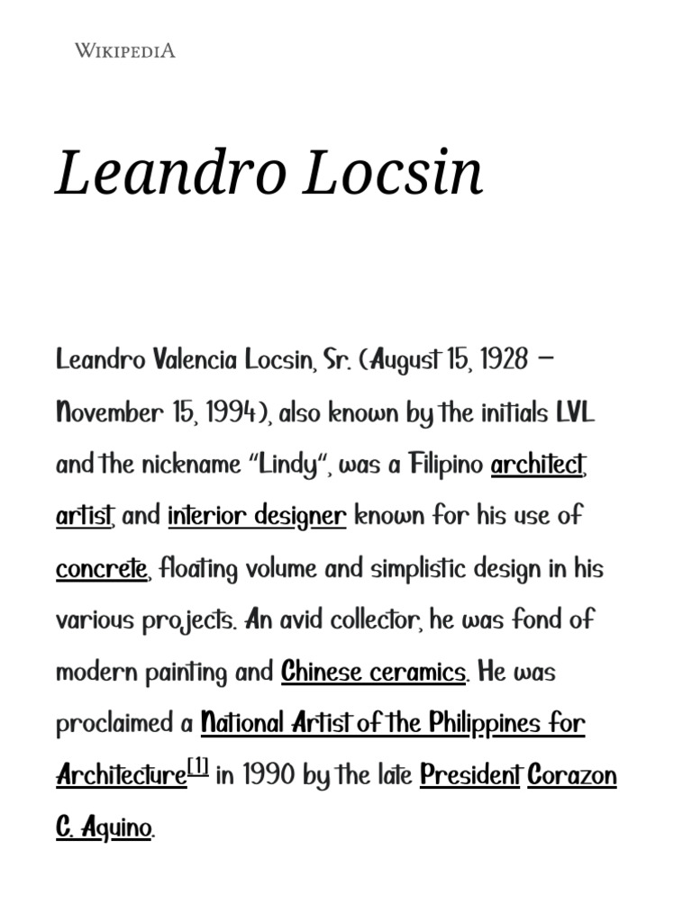Leandro Locsin: Iconic Filipino Architect | PDF | Philippines