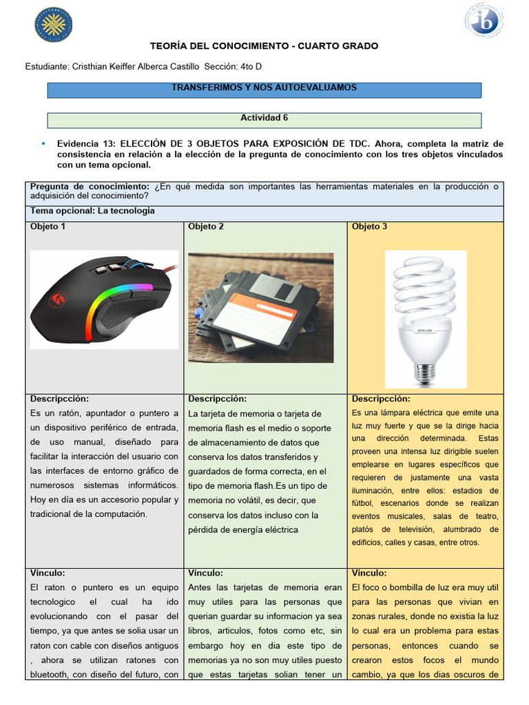 Evidencia 13 - Objetos de Exposición - TDC - 4 | Descargar gratis PDF | Almacenamiento de datos ...