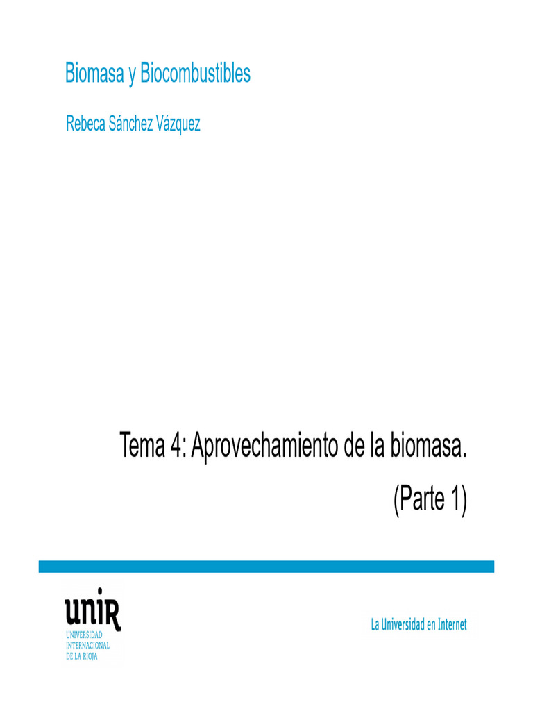 Aprovechamiento de la biomasa | PDF | Combustión | Biomasa