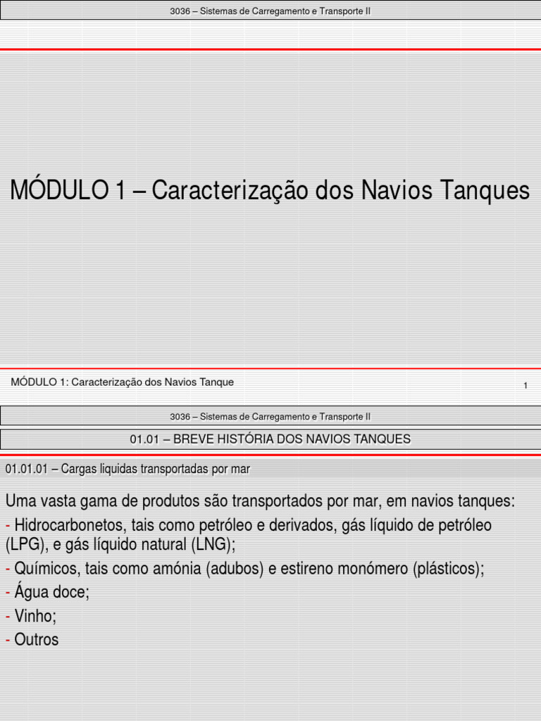 Tipos e Características de Navios Tanque | PDF | Navio petroleiro | Química