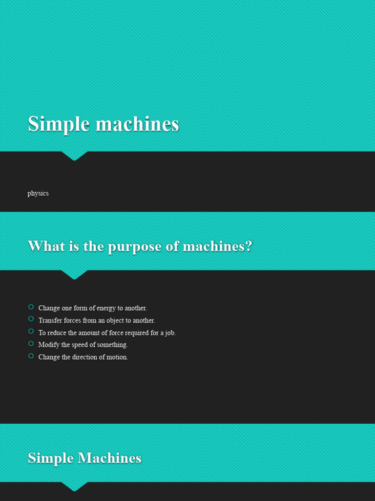 Understanding Simple Machines and Levers | PDF | Lever | Machines