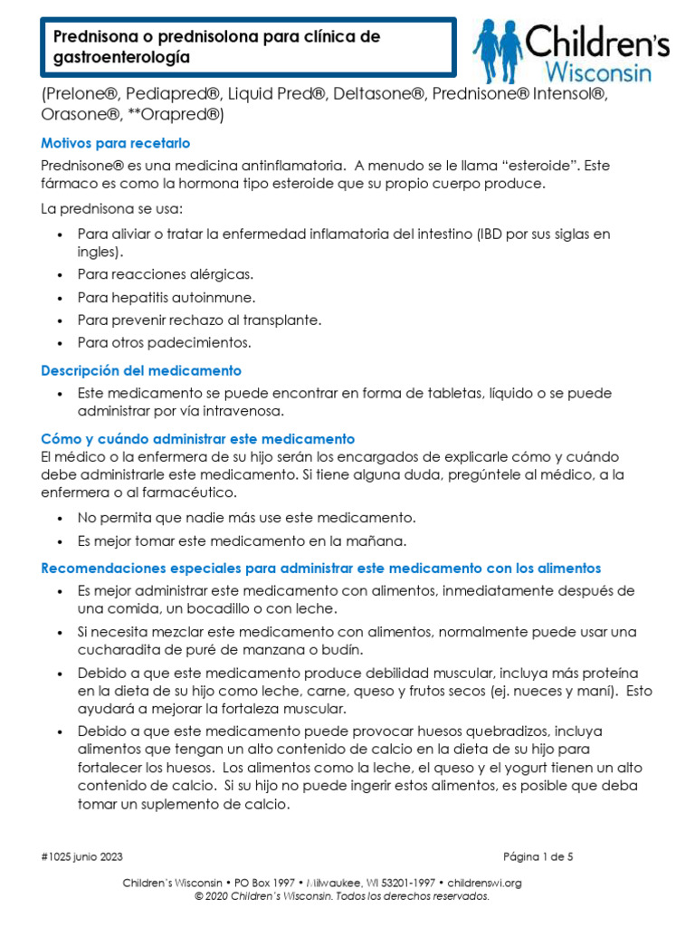 Prednisona | PDF | Salud y bienestar
