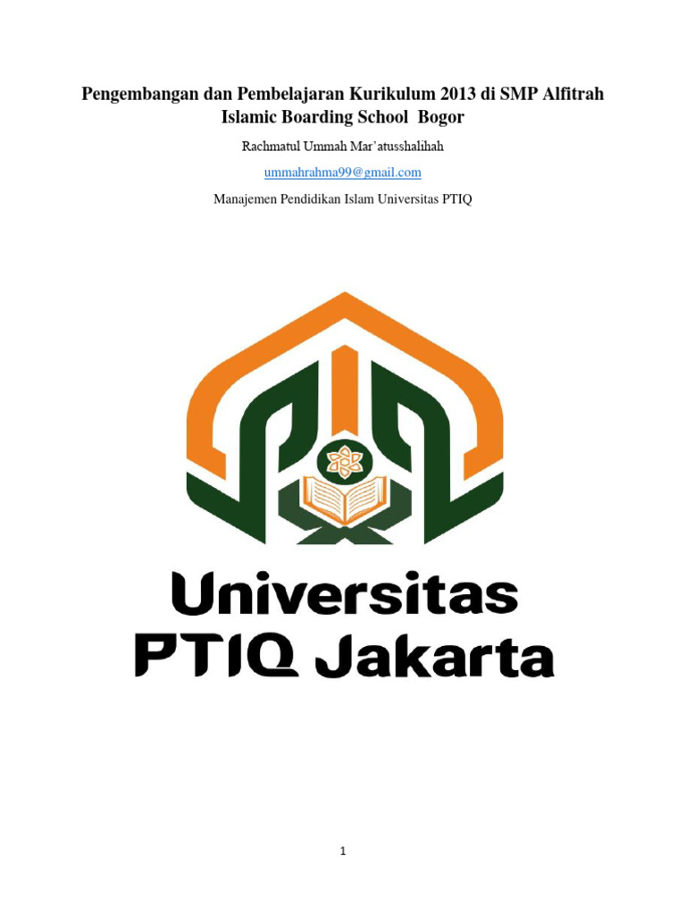 Rachmatul Ummah - MPI - 3E - Tugas Jurnal Penelitian Pengembangan Kurikulum Dan Pembelajaran ...