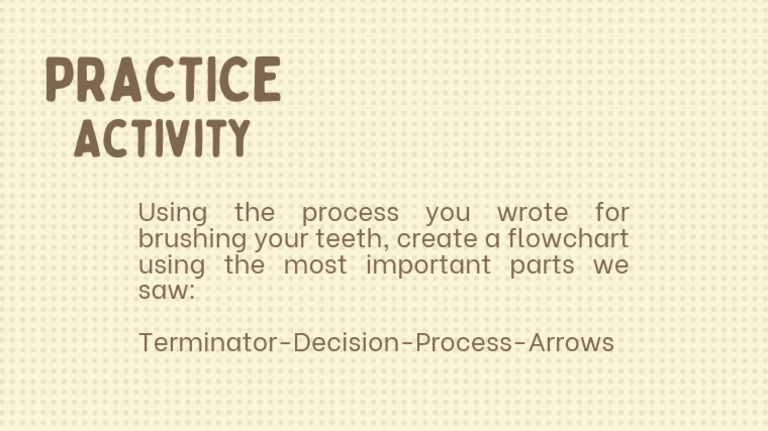 Activity Activity Brush Your Teeth Flowchart | PDF