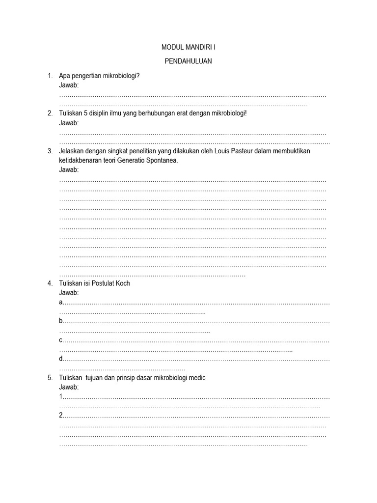 Modul Mandiri I | PDF