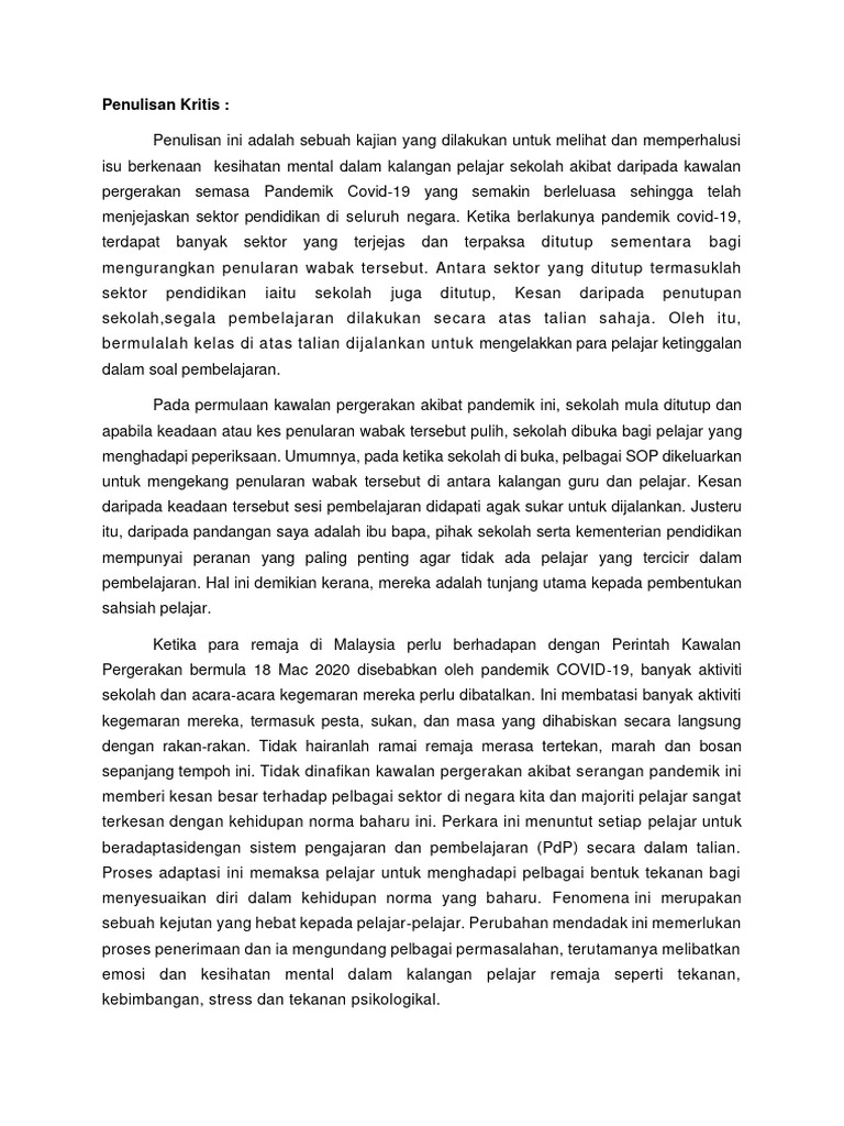 PENULISAN KRITIS | PDF