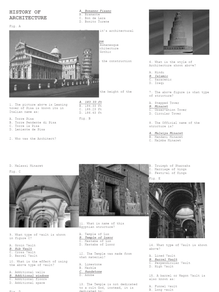 HISTORY OF ARCHITECTURE (PRE BOARD) | PDF